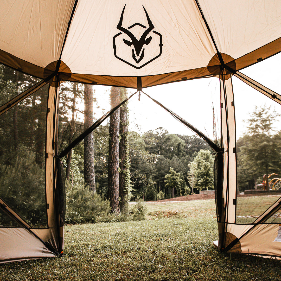 Gazelle Tents G6 6-Sided Portable Gazebo, Easy Pop-Up Hub Screen Tent ...