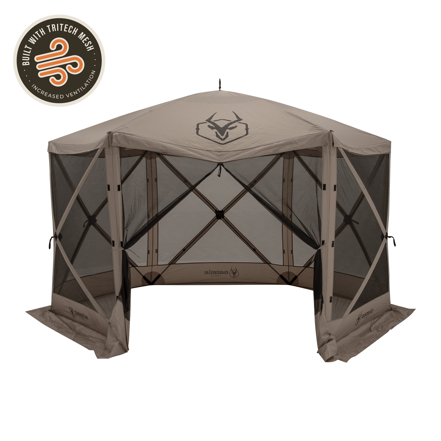 Gazelle Tents G6 6-Sided Portable Gazebo, Easy Pop-Up Hub Screen Tent ...