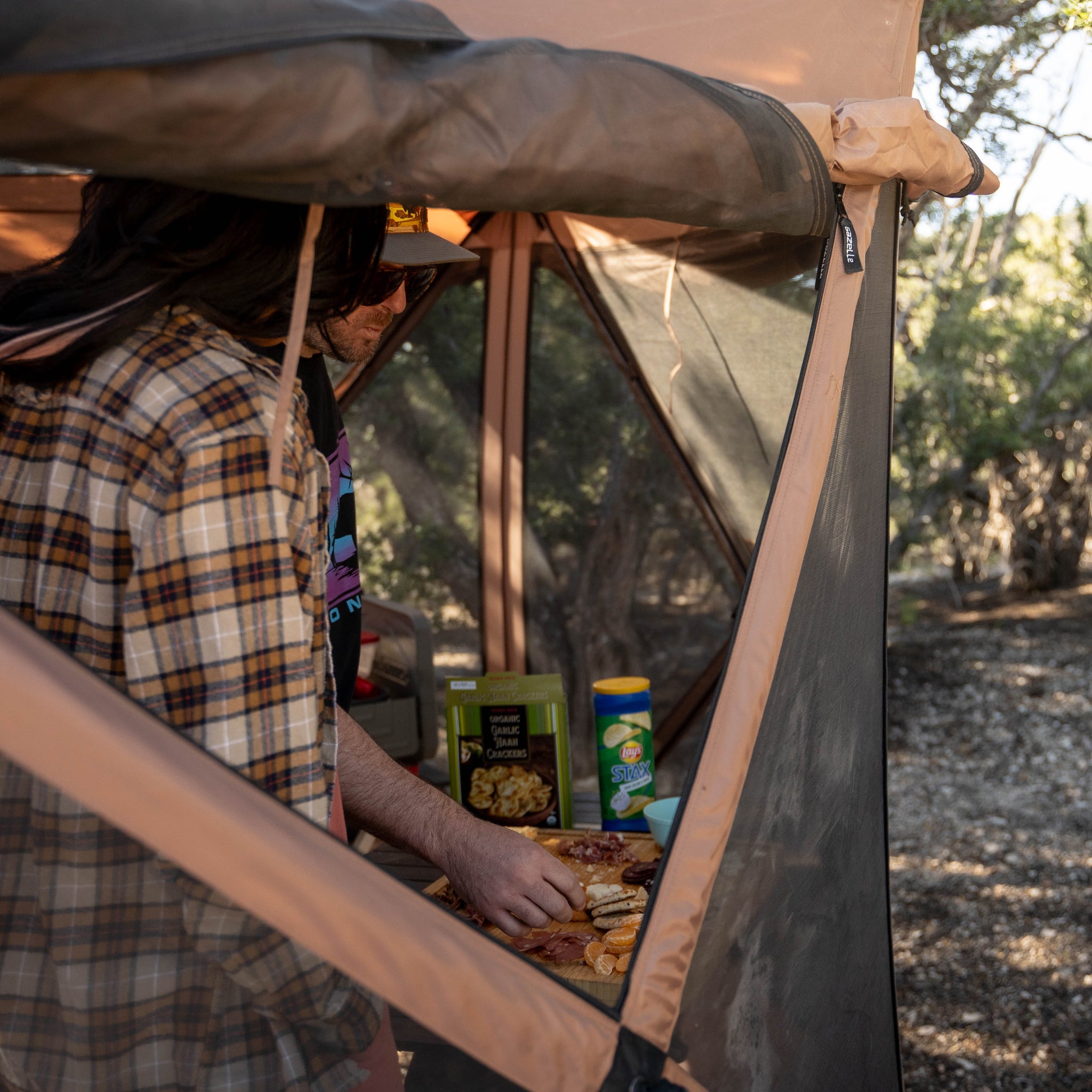 Gazelle Tents G6 Cool Top 6-Sided Portable Gazebo, Easy Pop-Up Hub ...