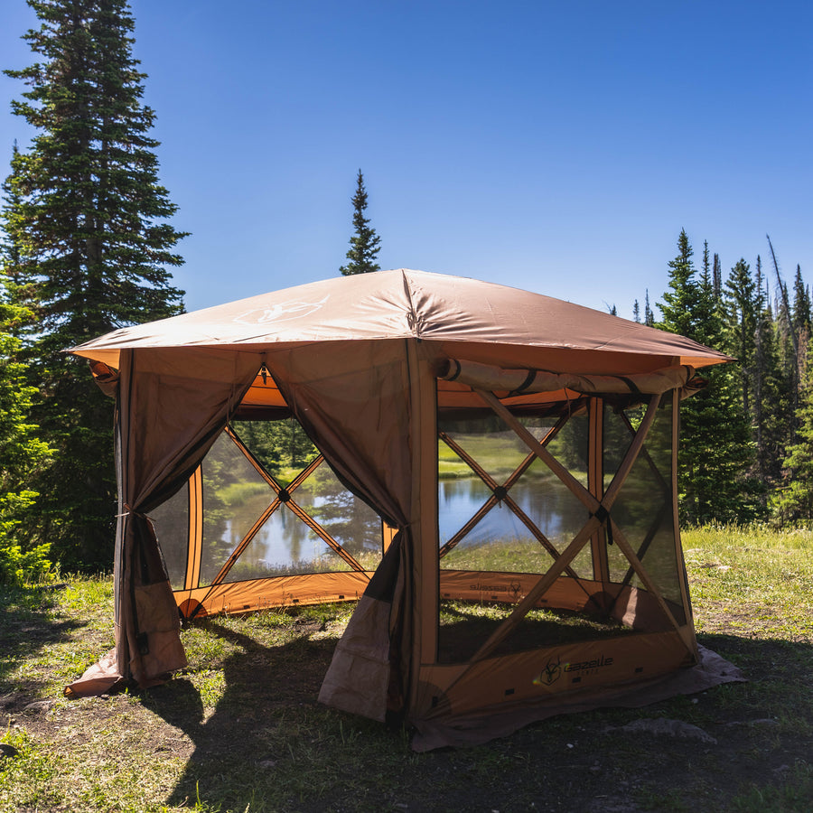Gazelle Tents G6 Cool Top 6-Sided Portable Gazebo, Easy Pop-Up Hub ...
