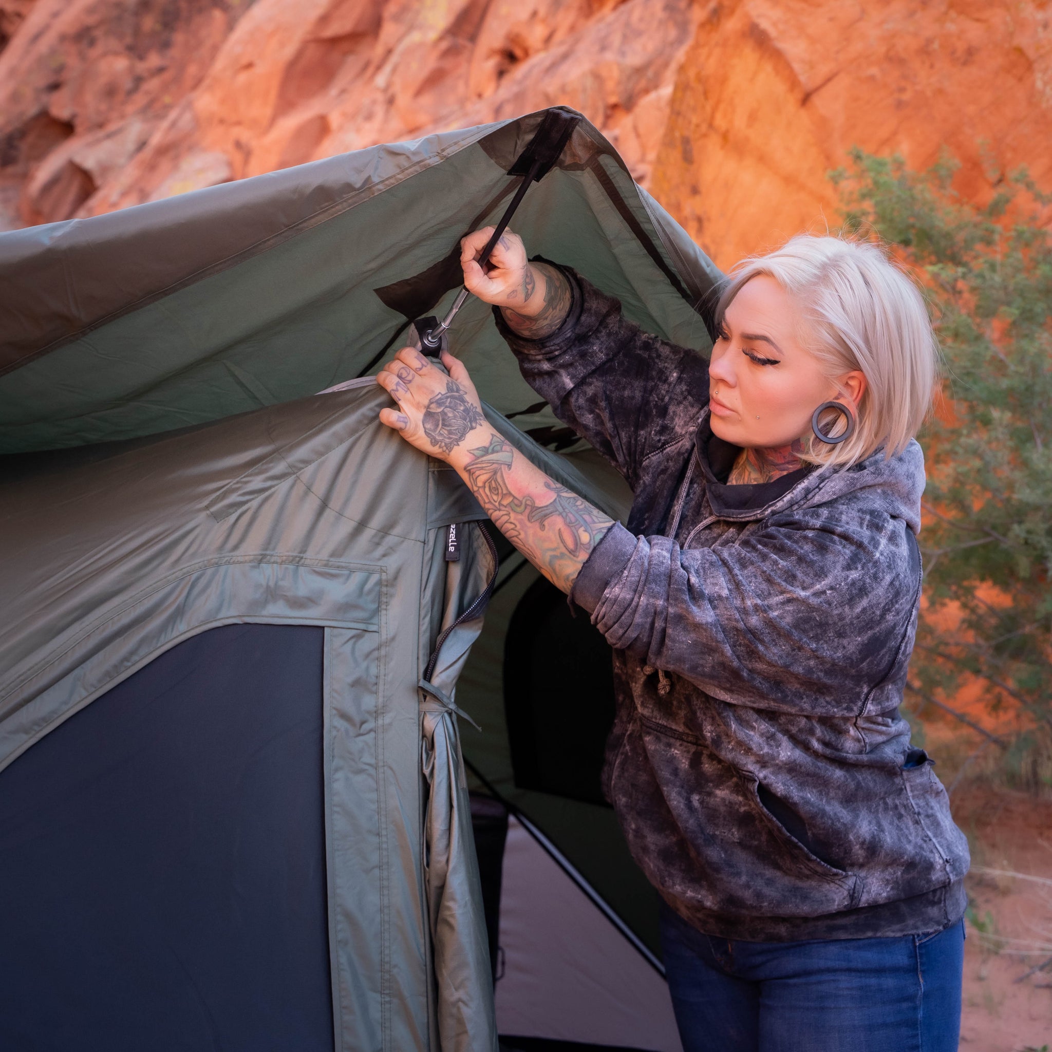 Gazelle Tents T3X Hub Tent, Easy 90 Second Set-Up, Waterproof, UV ...